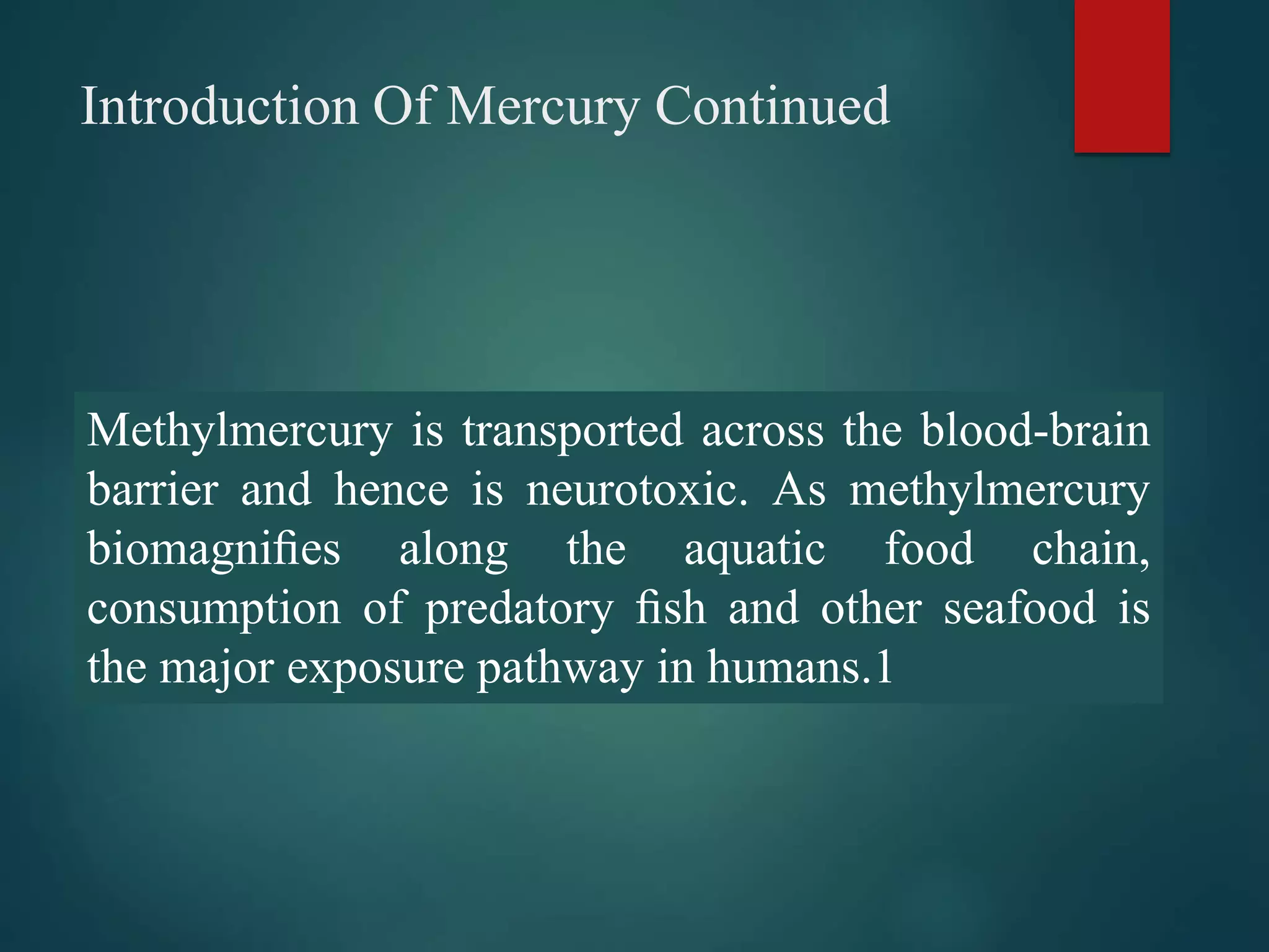 Environmental chemistry of mercury | PPTX