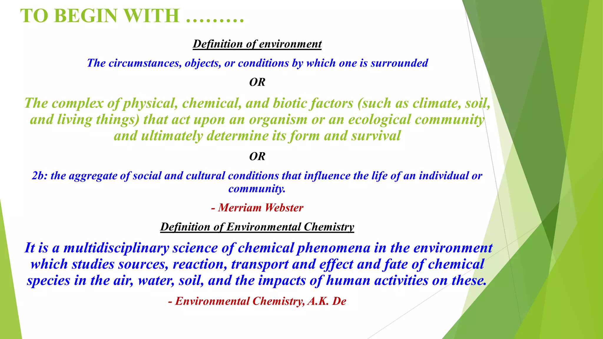 Environmental Segments and Natural/Biogeochemical cycles | PPT