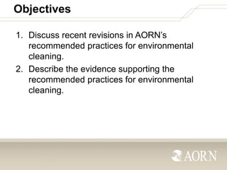 Recommended Practices for Environmental Cleaning | PDF