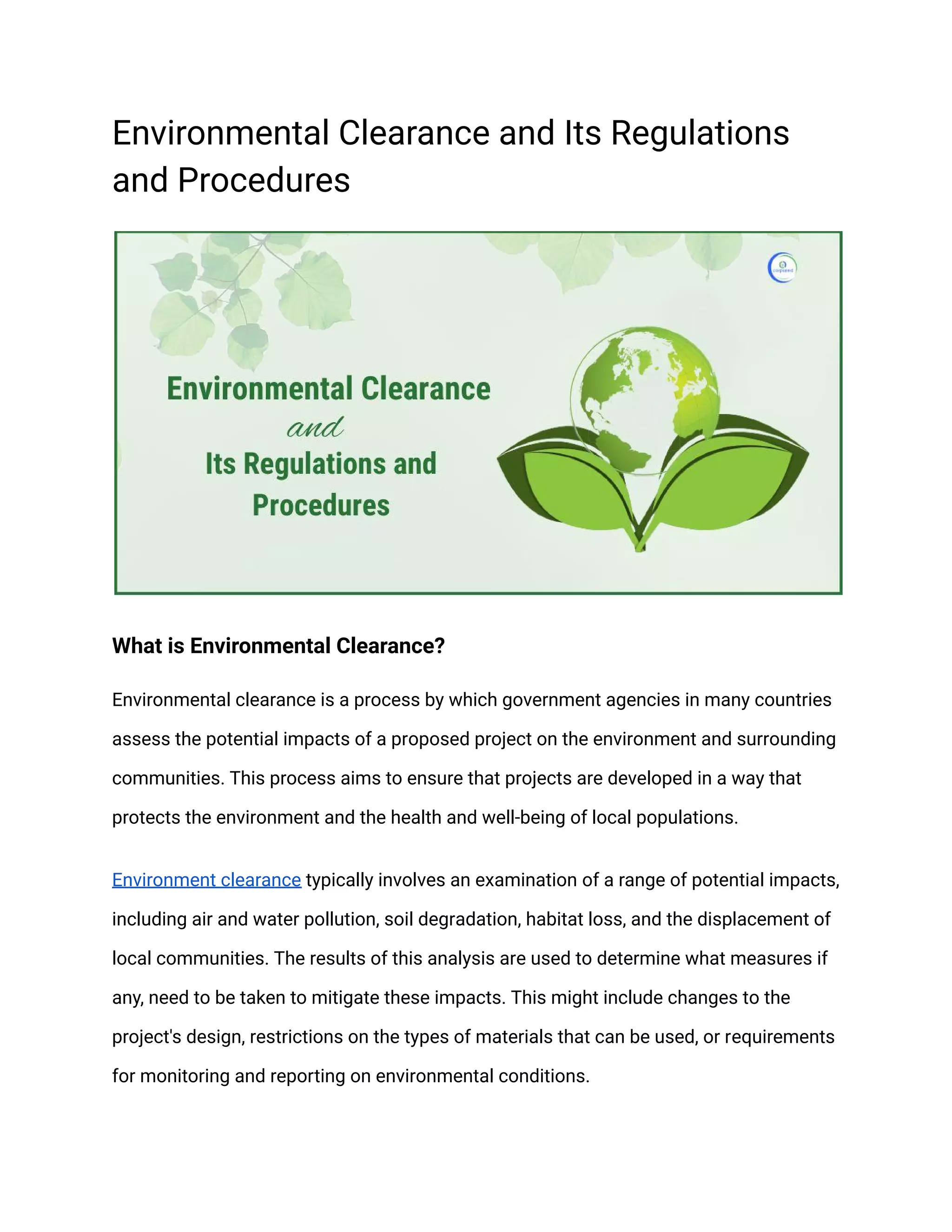 Environmental Clearance and Its Regulations and Procedures.pdf