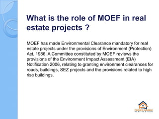 Environmental clearance from moef | PPTX