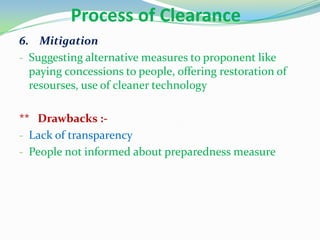 Environmental clearance procedure in India: Principal of Governance | PPT