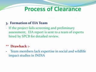 Environmental clearance procedure in India: Principal of Governance | PPT