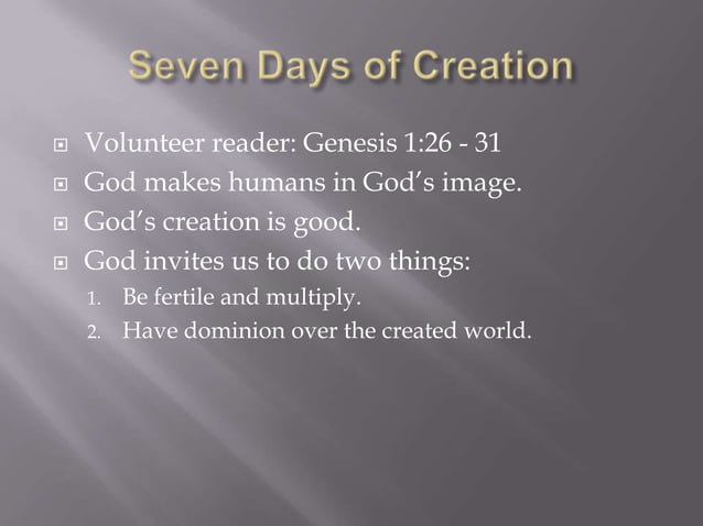 Environmental Clues from Genesis | PPTX | Christianity | Religion ...