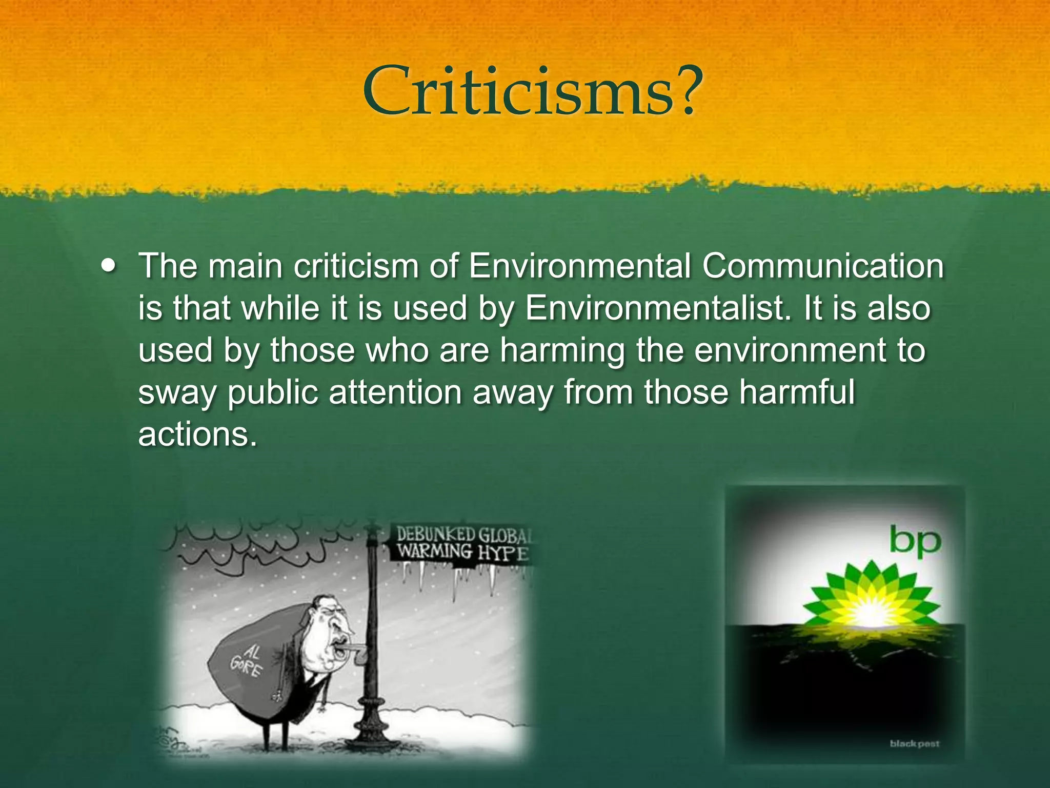 Environmental communication presentation | PPTX