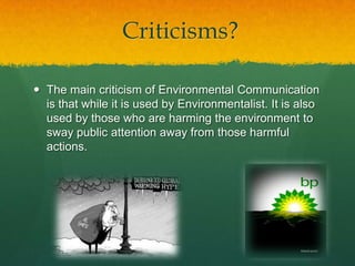 Environmental communication presentation | PPTX