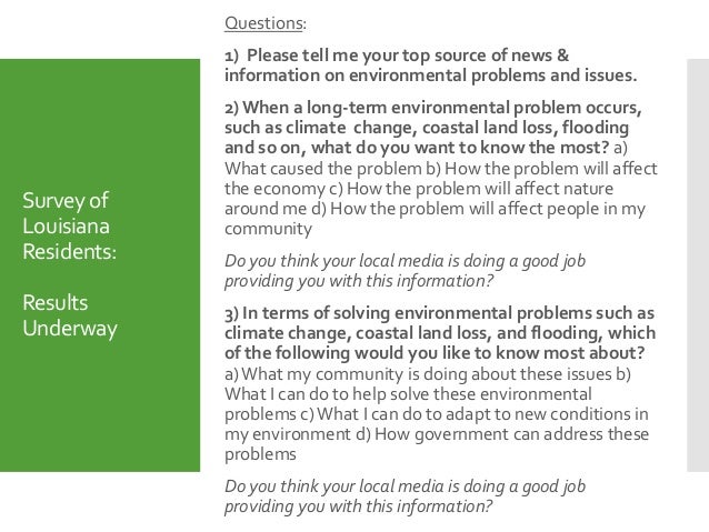 Environmental Communication Project Update 2014