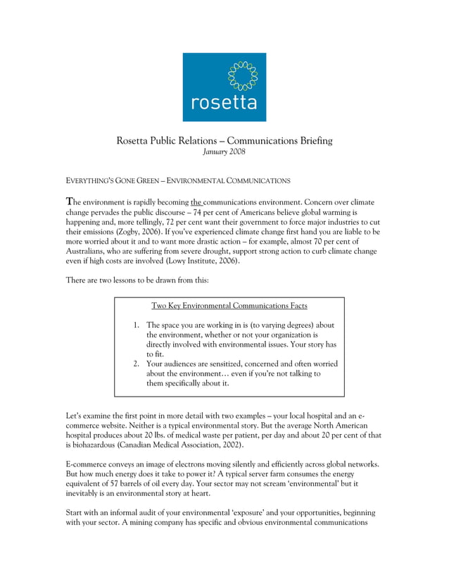 Environmental Communications | PDF