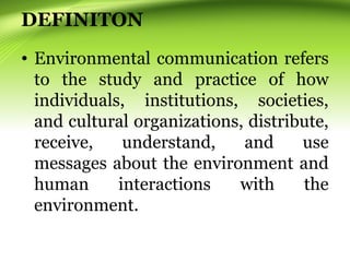 Defining the Environmental Comunication.ppt