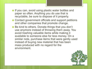 Environmental Conservation and Action | PPTX