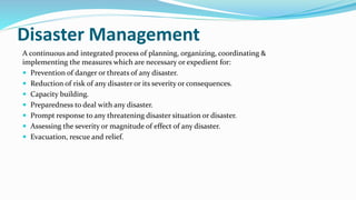 Environmental conservation,disaster management, first aid | PPT