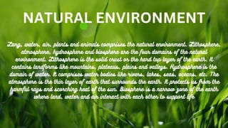 Class 7 Geography chapter no. 01 Environment | PDF