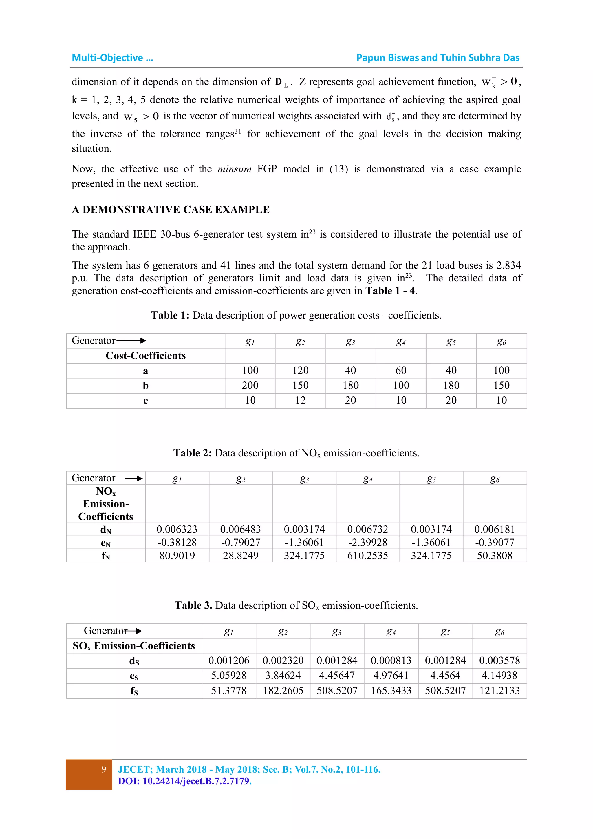 Environmental constrained electric power generation and dispatch via genetic algorithm | PDF