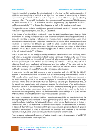 Environmental constrained electric power generation and dispatch via ...