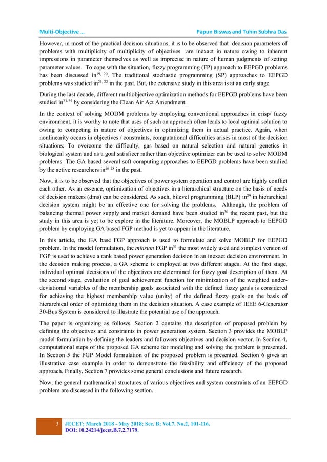 Environmental Constrained Electric Power Generation And Dispatch Via Genetic Algorithm Pdf