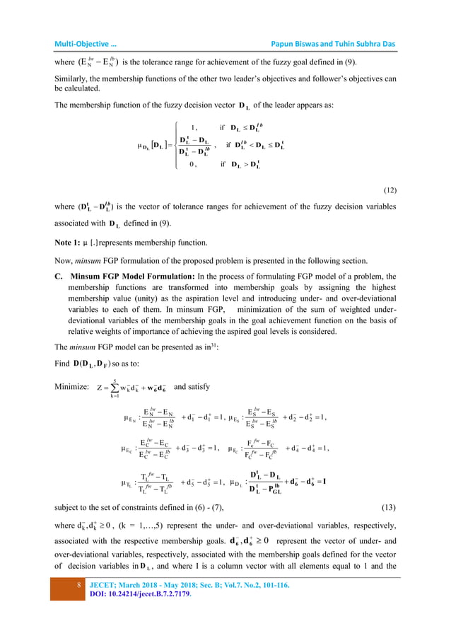 Environmental Constrained Electric Power Generation And Dispatch Via 3538