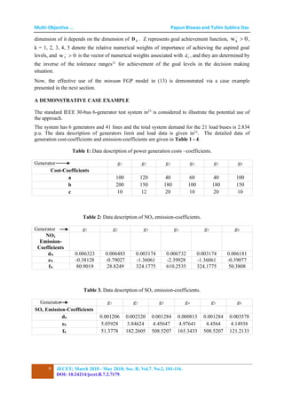 Environmental constrained electric power generation and dispatch via ...