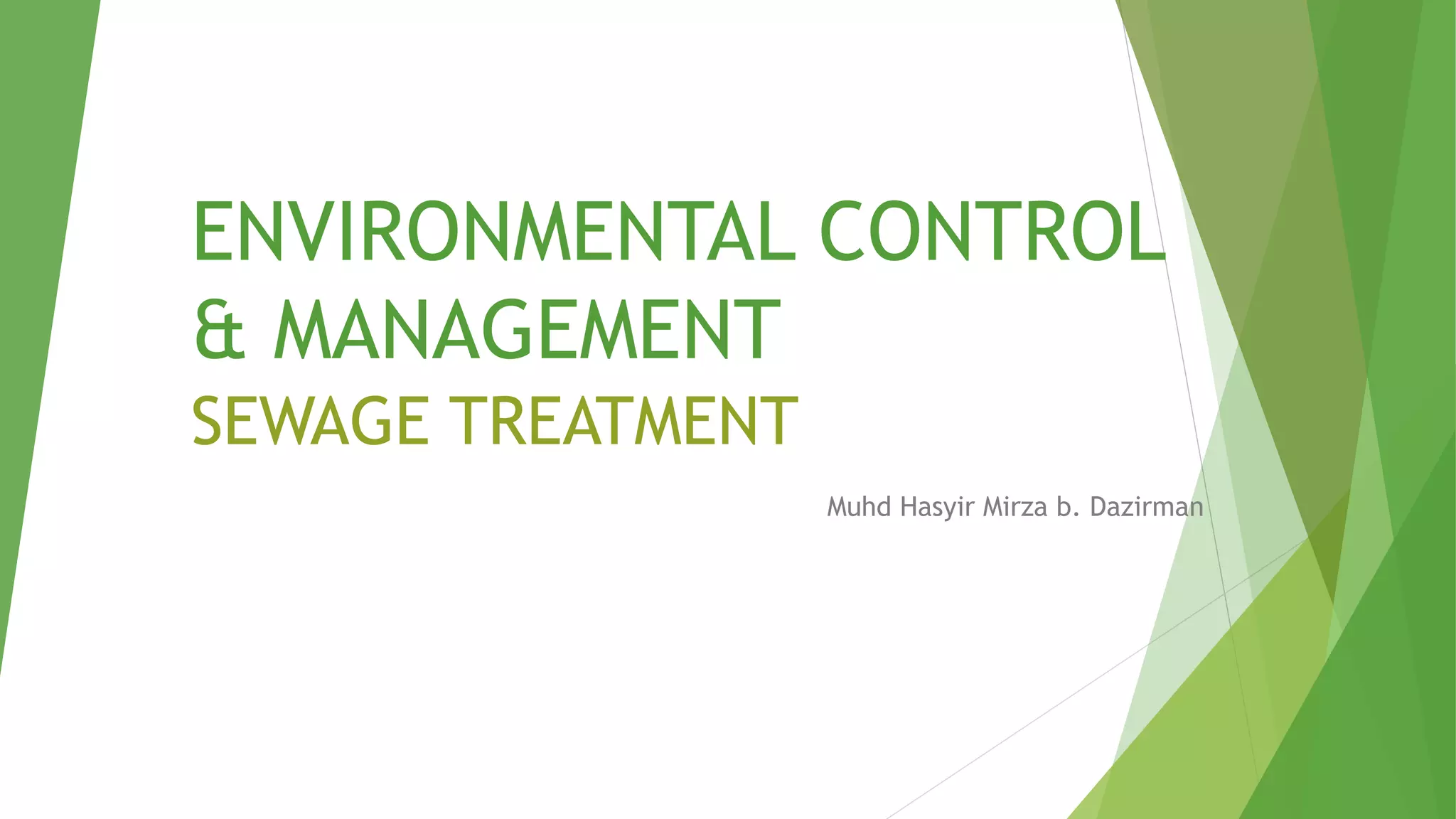 Environmental control & management | PPT