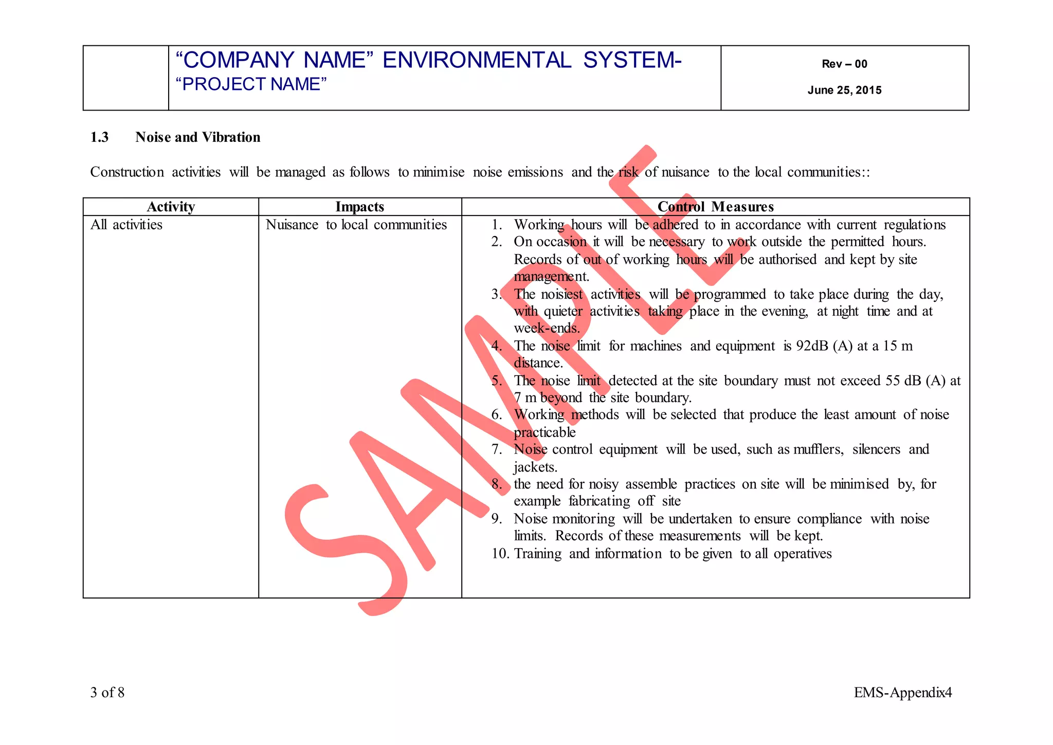 Environmental control measures | DOC