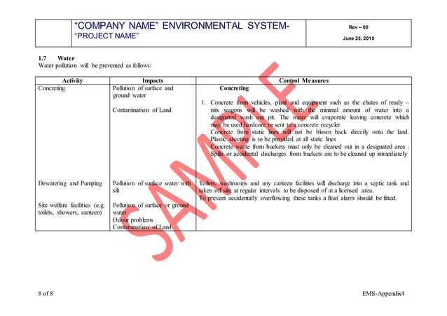 Environmental control measures | DOC