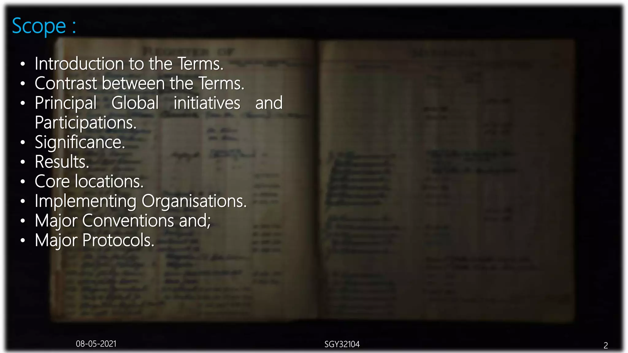 Environmental conventions and protocols | PPSX