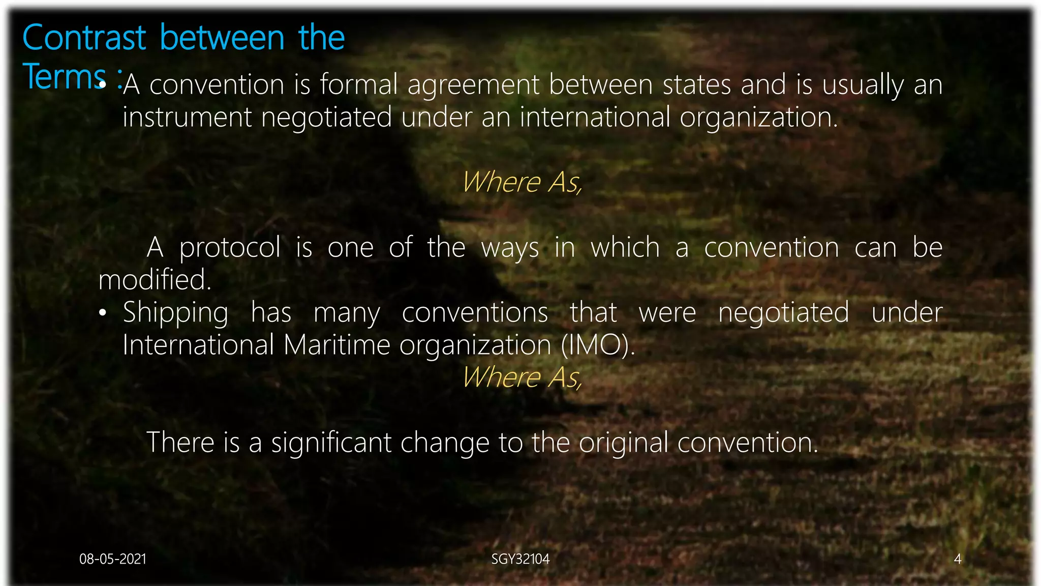 Environmental conventions and protocols | PPSX