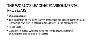 environmental crisis and sustainable ppt | PPTX