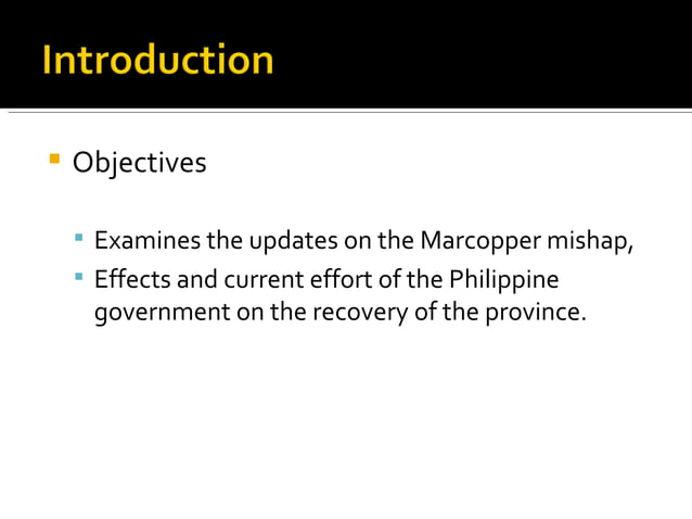 Environmental damages and health hazards caused by marcopper | PPT