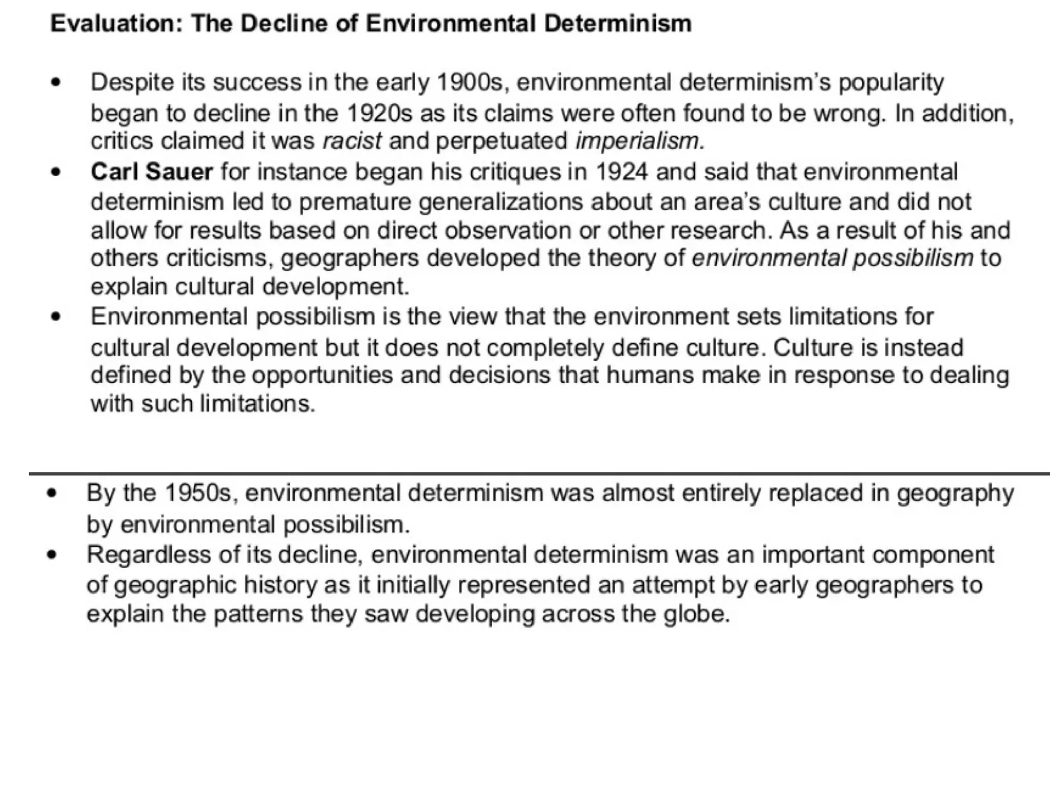 Environmental determinism and possibilism | PPT