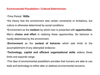 Environmental determinism and possibilism | PPT | Environment | Science