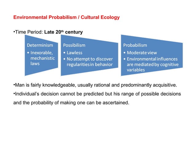 Environmental determinism and possibilism | PPT | Environment | Science
