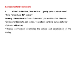 Environmental determinism and possibilism | PPT