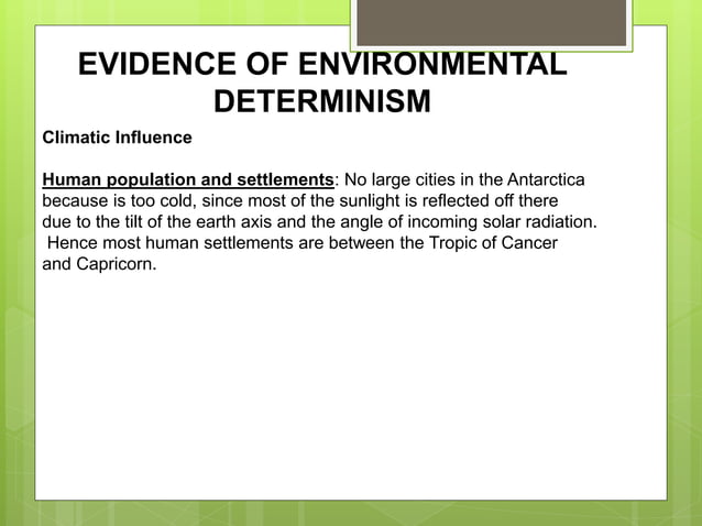 Environmental determinism and possibilism | PPTX