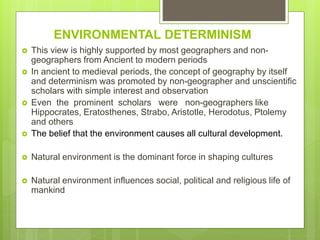 Environmental determinism and possibilism | PPT