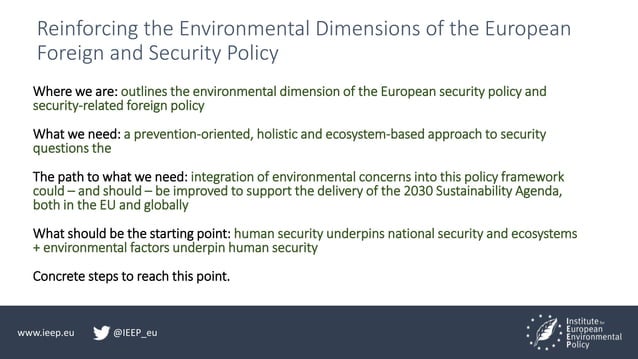 Environmental dimensions of security - Johanna Nyman | PPT