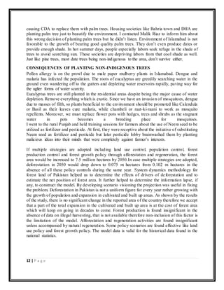 Deforestation in Pakistan | DOCX