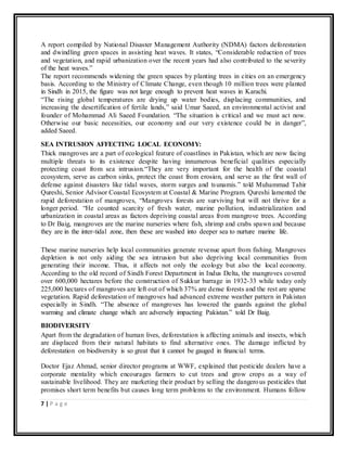 Deforestation in Pakistan | DOCX
