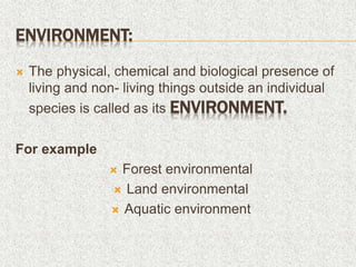 Environmental, ecosystem and biodiversity | PPT