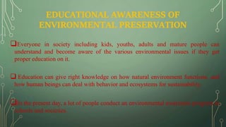 Role of Education in Environmental Preservvation | PPTX