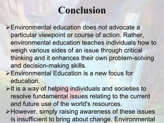 Environmental education | PPT