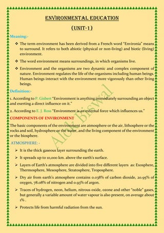 Environmental Education.pdf B.Ed. 4th Semester | PDF