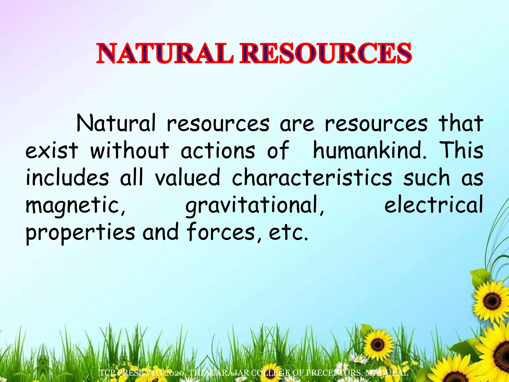 NATURAL RESOURCES | PPT