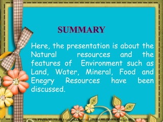 NATURAL RESOURCES | PPT