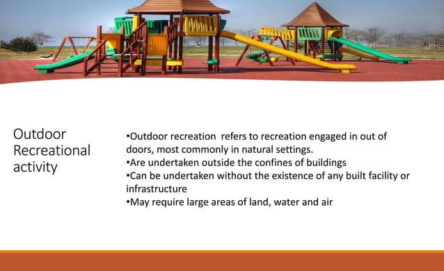 Outdoor recreational activity | PPTX | Outdoor Attractions | Attractions