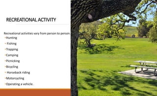 Outdoor recreational activity | PPTX