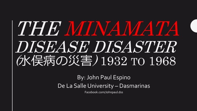 Environmental Engineering - Case Study - The Minamata Disease Disaster ...