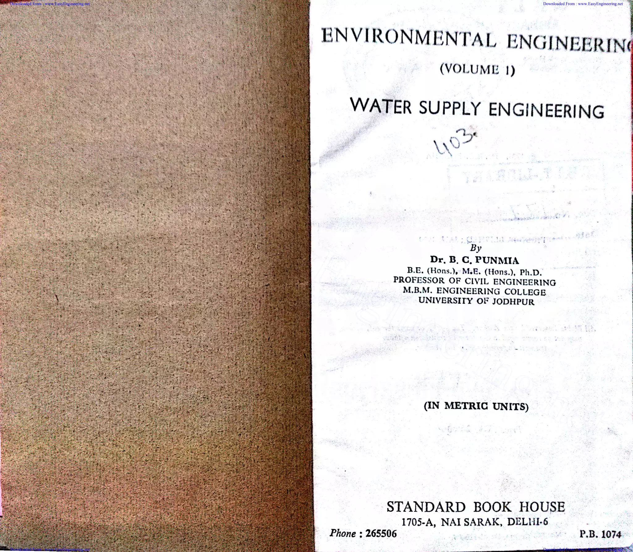 Environmental engineering text book | PDF