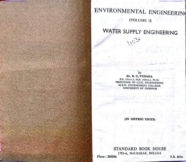 Environmental engineering text book | PDF