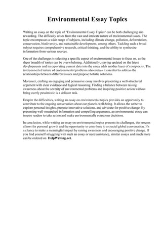 Environmental Essay Topics.pdf