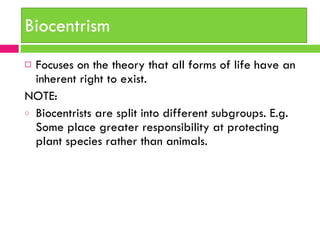 Environmental ethics | PPT